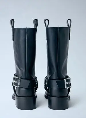 GANNI Mid Shaft Biker Boots