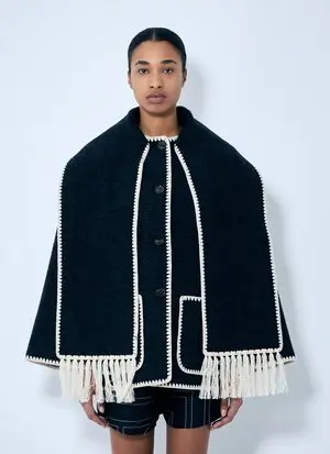 TOTEME Embroidered Scarf Jacket - Black