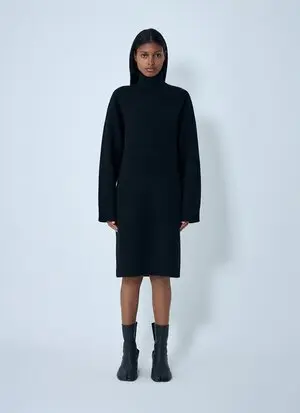 TOTEME Turtleneck Mini Dress - Black