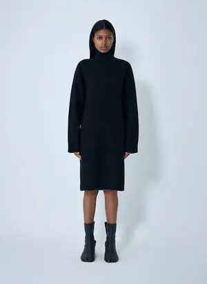 TOTEME Turtleneck Mini Dress - Black
