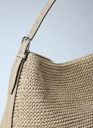TOTEME Belted Woven Leather Tote Bag