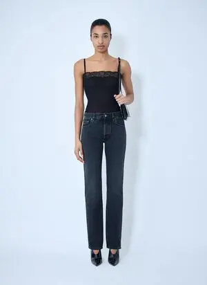 Saint Laurent Straight High Rise Jeans