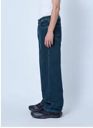 Stone Island Five-pocket Wide-leg Denim Jeans - Blue