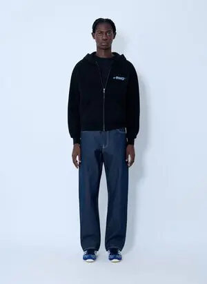 AWAKE NY Logo Motif Hooded Sweatshirt