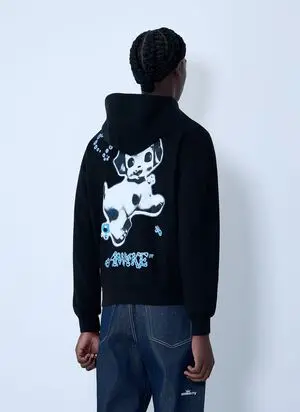 AWAKE NY Logo Motif Hooded Sweatshirt