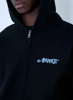 AWAKE NY Logo Motif Hooded Sweatshirt