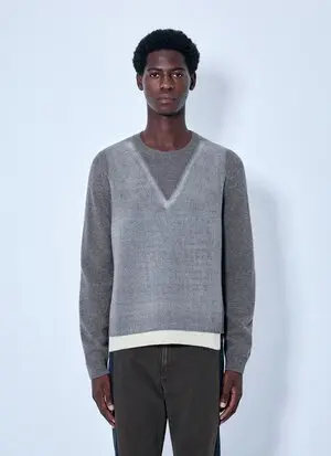 MAISON MARGIELA Fused Knit Sweater - Grey