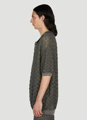 ISA BOULDER Basket Weave Polo Shirt