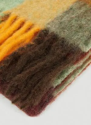 Acne Studios Fringed Check Scarf