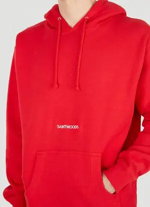 SAINTWOODS Logo Embroidery Hooded Sweatshirt