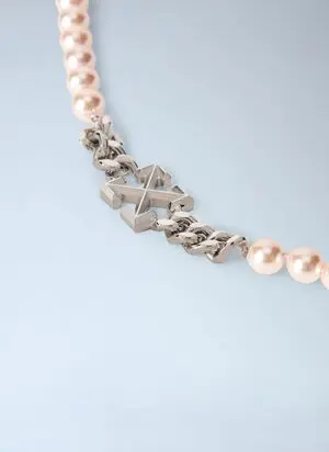 Off-White Arrow Pearl Full Necklace