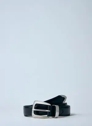 Khaite Leather Benny Belt - Black
