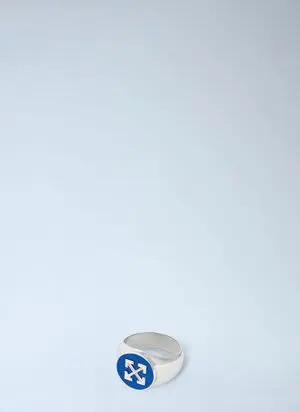 Off-White Enamel Arrow Ring