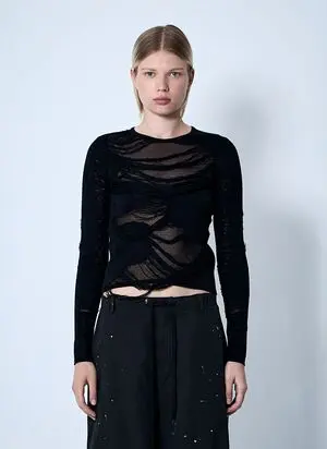MAISON MARGIELA Distressed Sweater - Black