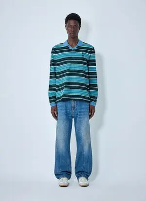 FRED PERRY X CRAIG GREEN Striped Long-sleeve Polo Shirt