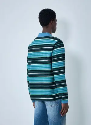 FRED PERRY X CRAIG GREEN Striped Long-sleeve Polo Shirt