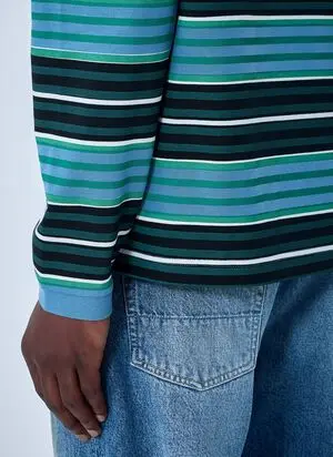 FRED PERRY X CRAIG GREEN Striped Long-sleeve Polo Shirt