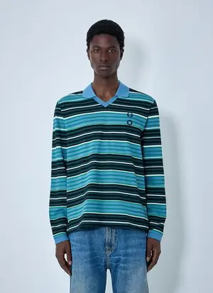 FRED PERRY X CRAIG GREEN Striped Long-sleeve Polo Shirt - Multicolour