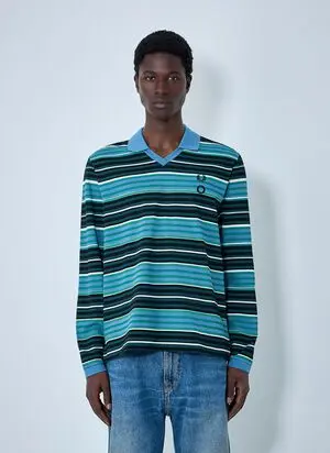 FRED PERRY X CRAIG GREEN Striped Long-sleeve Polo Shirt - Multicolour