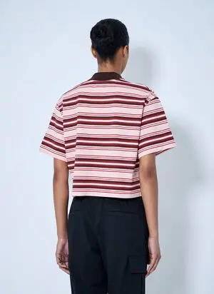 Moncler Striped Polo Shirt - Pink