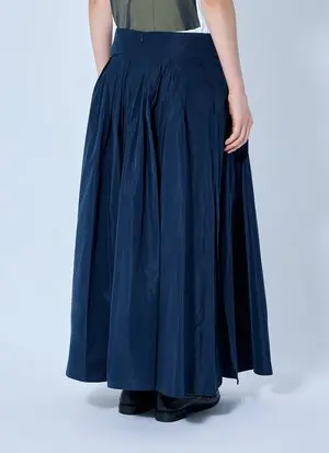 Max Mara Pleated Maxi Skirt - Navy