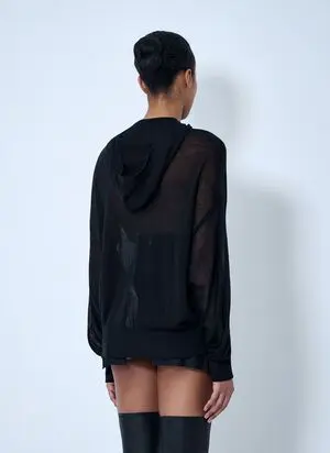 Rick Owens Mesh Knit Hoodie