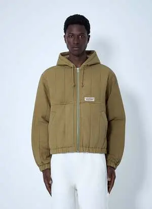 StÜssy Hooded Quilted Jacket - Olive