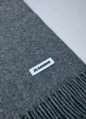 JIL SANDER Fringed Wool Scarf