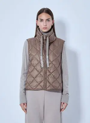 Max Mara Quilted Gilet With High Neck