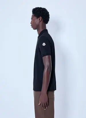 Moncler Piqué Polo Shirt - Black