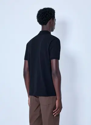 Moncler Piqué Polo Shirt - Black