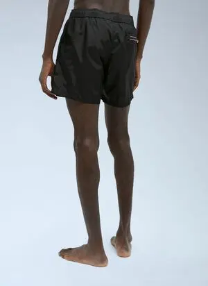 Moncler Logo Patch Swim Shorts - Black
