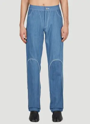 MAINLINE:RUS/FR.CA/DE Contrast Piping Jeans