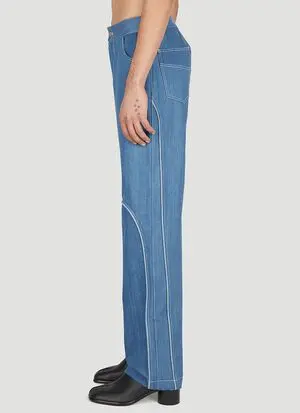 MAINLINE:RUS/FR.CA/DE Contrast Piping Jeans