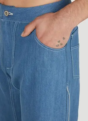 MAINLINE:RUS/FR.CA/DE Contrast Piping Jeans
