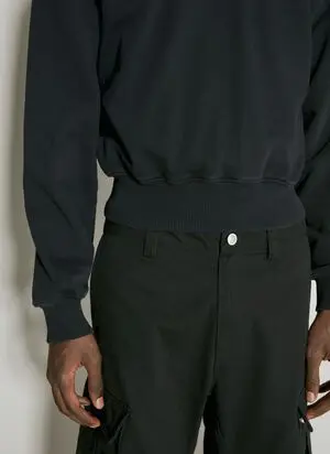 HAN KJØBENHAVN Upside Down Cropped Hooded Sweatshirt