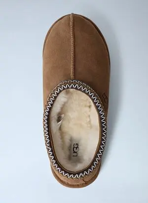 UGG Tasman Suede Slip-on Mules - Camel