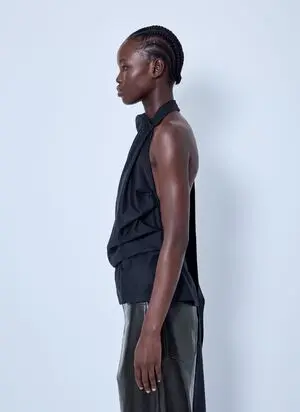 RÓHE Draped Open Back Top