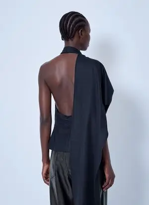 RÓHE Draped Open Back Top