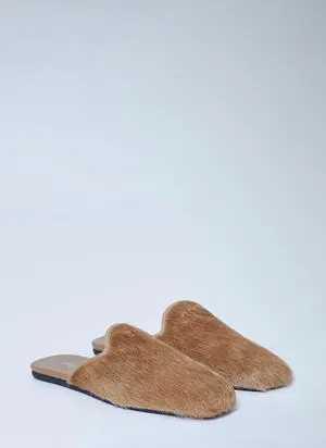 Prada Leather Pony-hair Mules