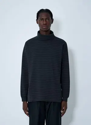 Comme Des Garçons Turtleneck Striped Sweater - Grey