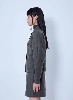 Max Mara Wool Twill Jacket - Grey