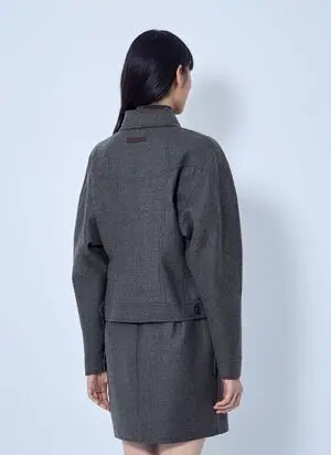 Max Mara Wool Twill Jacket - Grey
