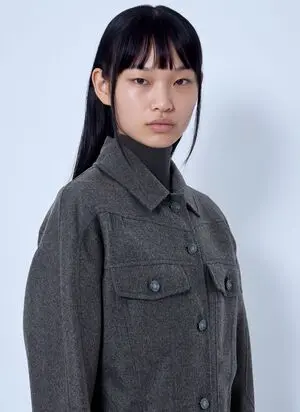 Max Mara Wool Twill Jacket - Grey