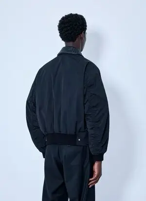 Bottega Veneta Intrecciato Leather-trimmed Twill Blouson Jacket