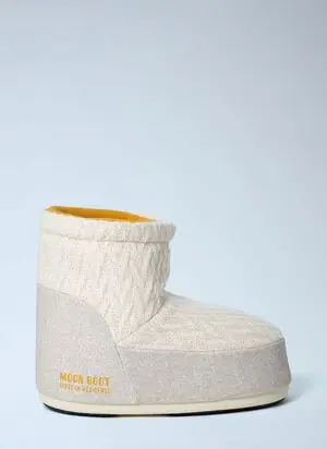 MOON BOOT X GUEST IN RESIDENCE Icon Low Nolace Knit Boots - Cream