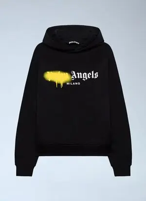 Palm Angels Spray Milan Hooded Sweatshirt - Black