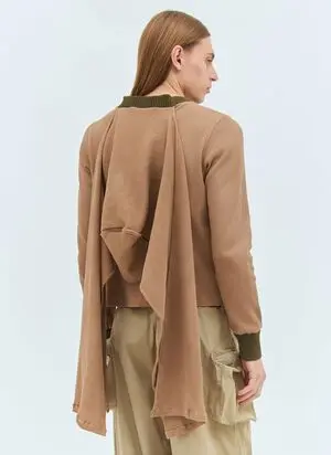 CHARLIE CONSTANTINOU Panelled Waffle Top With Scarf