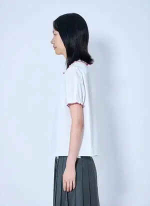 Miu Miu Embroidered Poplin Shirt