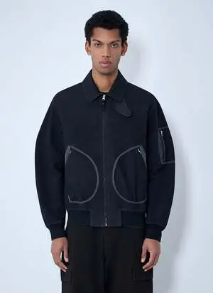 MASSIMO OSTI STUDIO Zip-up Bomber Jacket - Black